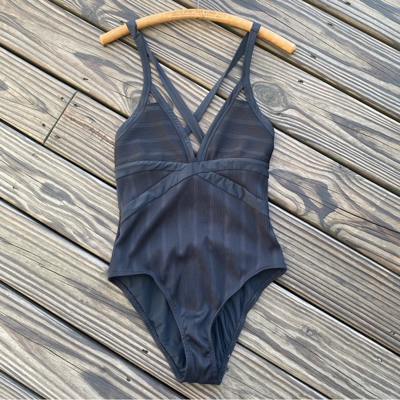 Athena | Swim | Athena Fine Line Plunge One Piece Swimsuit | Poshmark